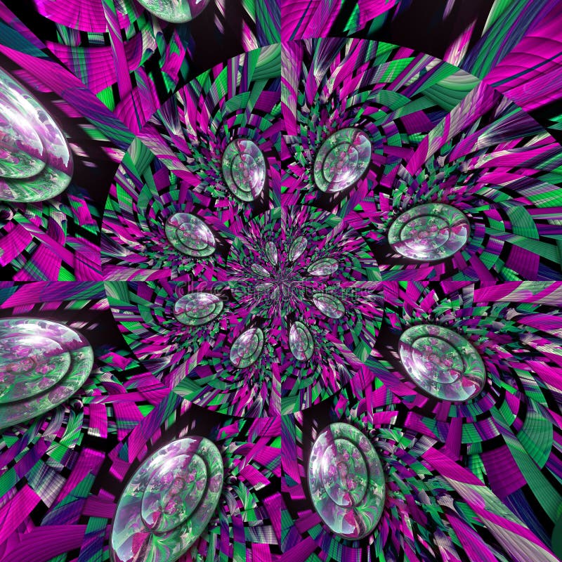 3D Rendering Magic Spiral Artwork Stock Illustration - Illustration of ...