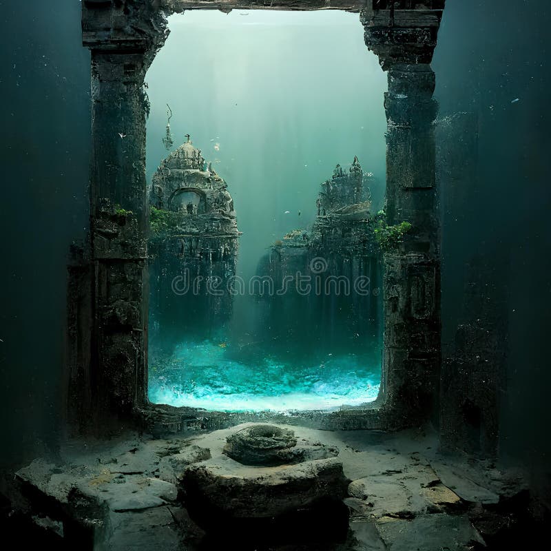 Underwater Ruins Stock Illustrations – 800 Underwater Ruins Stock ...