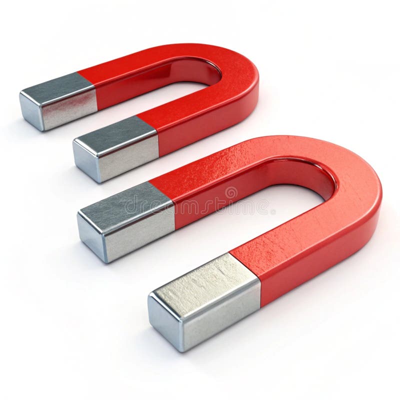 3D rendering of magnets stock illustration. Illustration of repulse ...