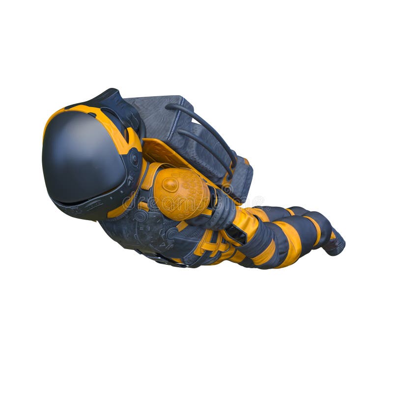 3D Rendering of a Male Astronaut Stock Illustration - Illustration of ...