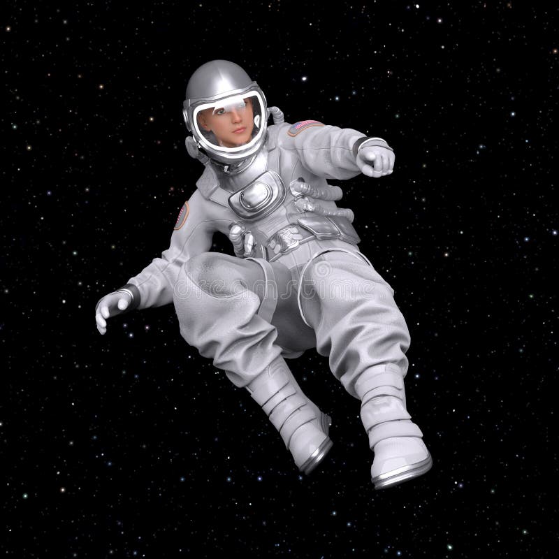 3D Rendering of a Male Astronaut Stock Illustration - Illustration of ...
