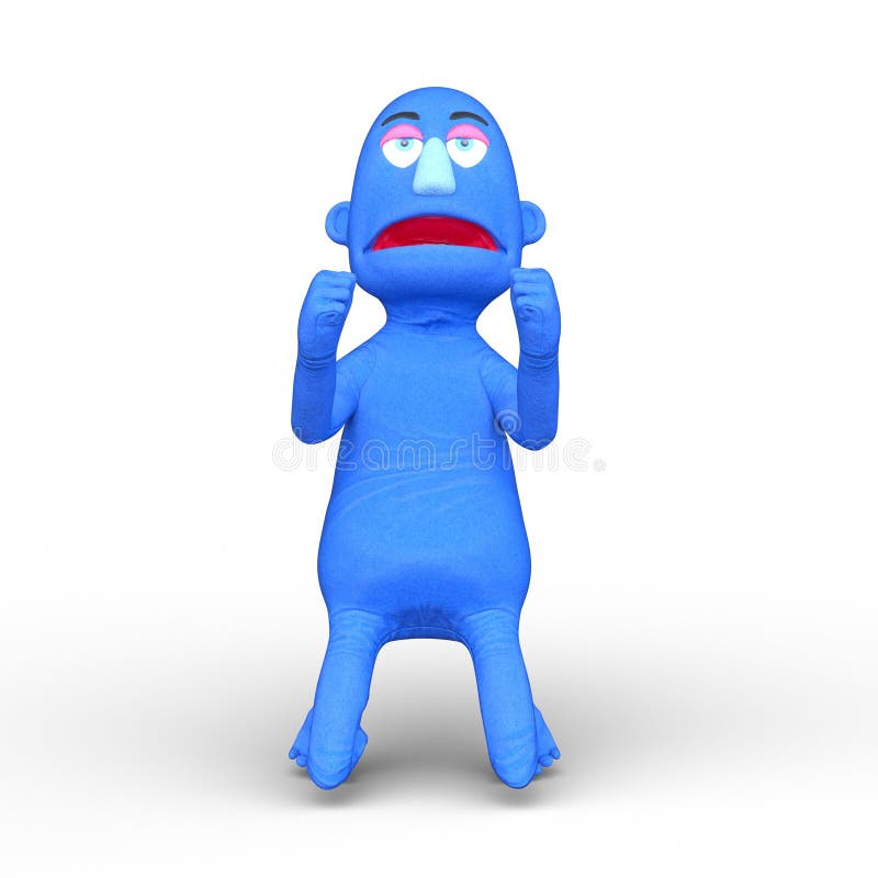 3D Rendering of a Male Puppet Stock Illustration - Illustration of ...