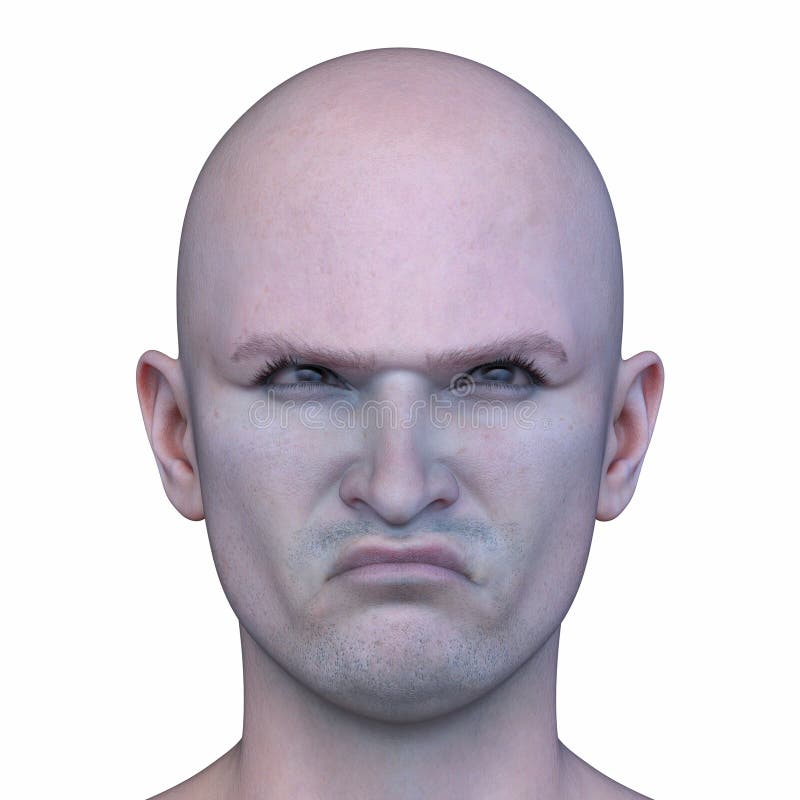 3D Rendering of a Male Vampire Face Close-up Stock Illustration ...