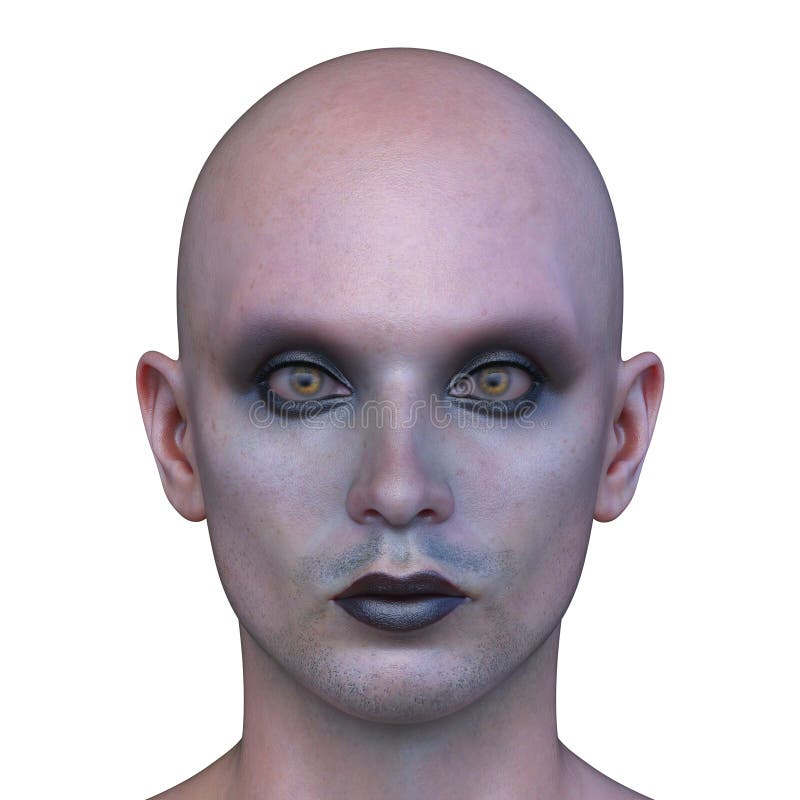 3D Rendering of a Man S Face Close-up Stock Illustration - Illustration ...