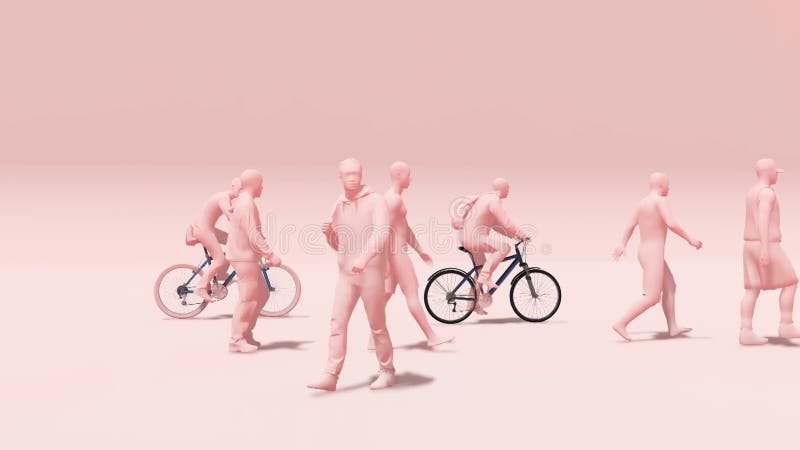 3d Rendering of a Man Walking Stock Footage - Video of profile, single ...