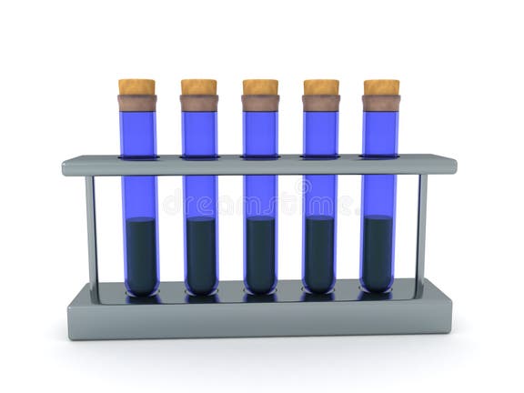 3D Rendering of Many Glass Vials Stock Illustration - Illustration of ...