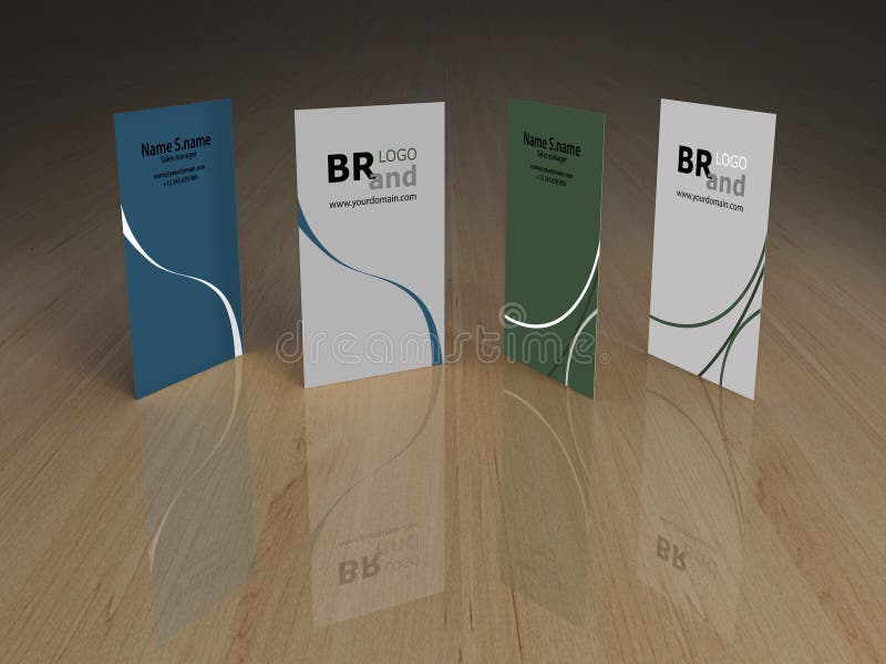 3d Rendering of Many Layers Name Card Stock Illustration - Illustration ...