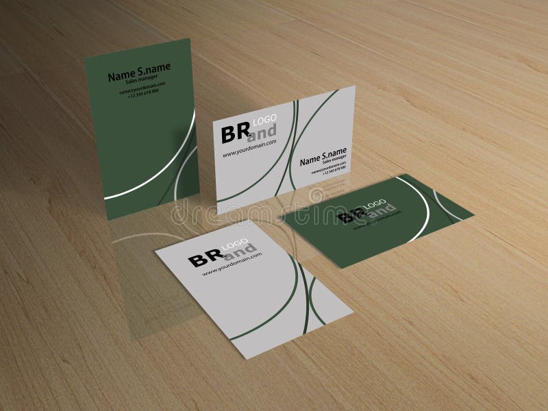 3d Rendering of Many Layers Name Card Stock Illustration - Illustration ...