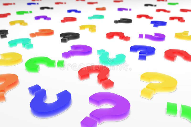 3d question marks stock illustration. Illustration of artistic - 3545075