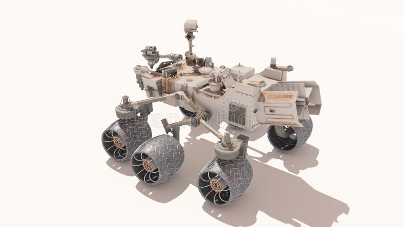 3D Rendering of a Mars Rover Stock Illustration - Illustration of ...