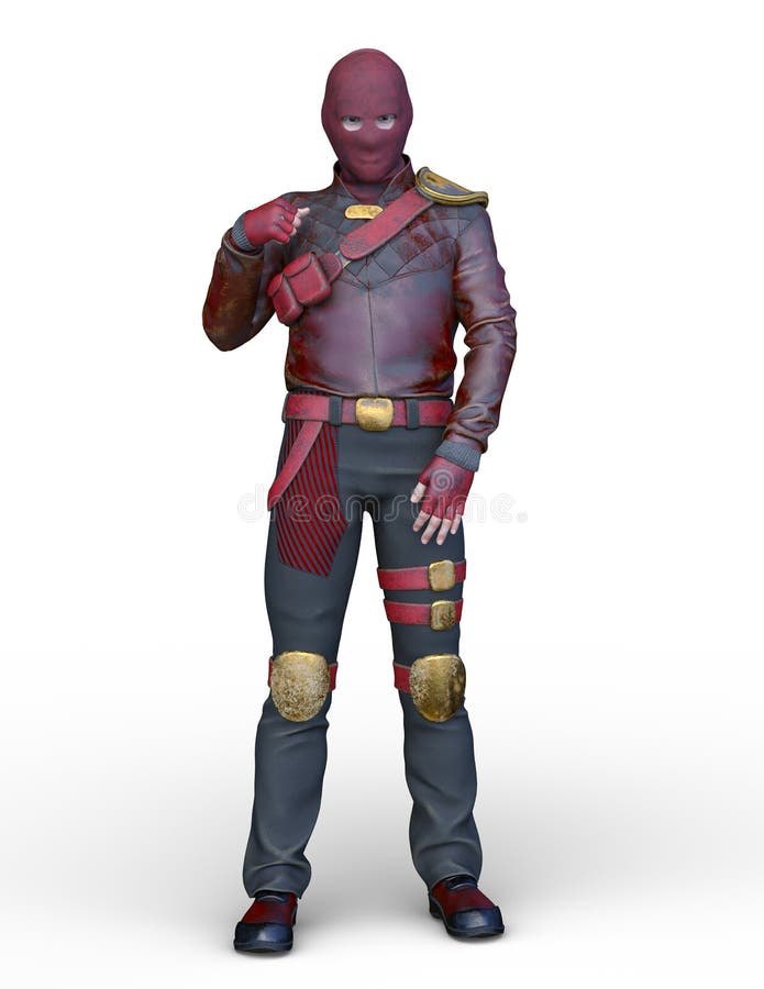 3D rendering of Masked man stock illustration. Illustration of ...