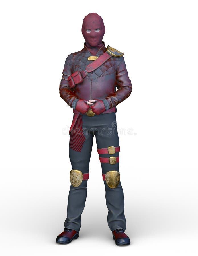 3D rendering of Masked man stock illustration. Illustration of person ...