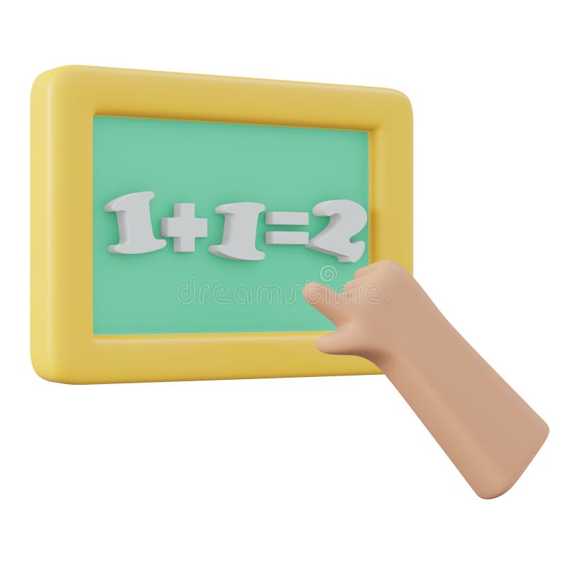 3D Rendering Set of Math Tool Symbol on Background. Stock Illustration ...