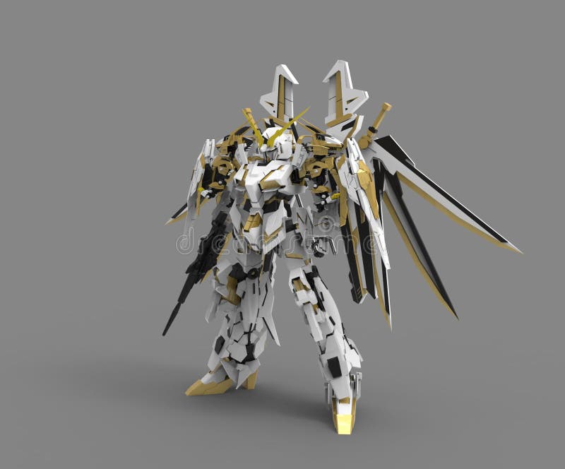 3d rendering of mecha editorial photo. Illustration of isolated - 145979536