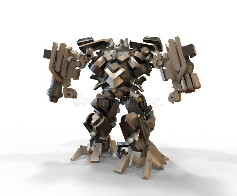 3d rendering of mecha editorial stock photo. Illustration of metal ...