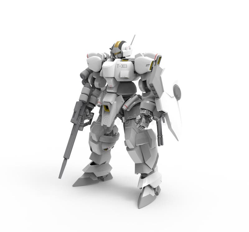 3d rendering of mecha editorial stock photo. Illustration of cyborg ...