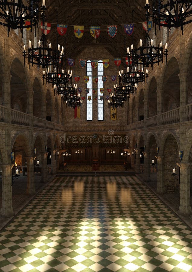 3D Rendering Medieval Castle Stock Photo - Image of rendering ...