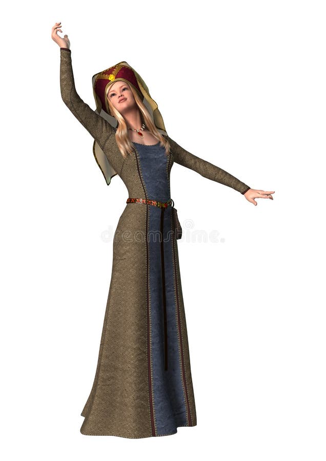 Noble Lady Medieval Dress Stock Illustrations – 191 Noble Lady Medieval ...