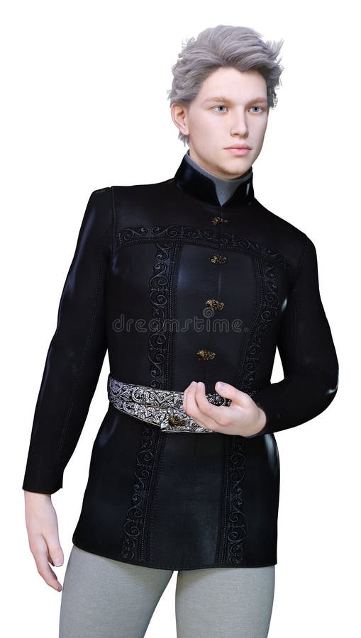 3D Rendering Medieval Prince on White Stock Illustration - Illustration ...