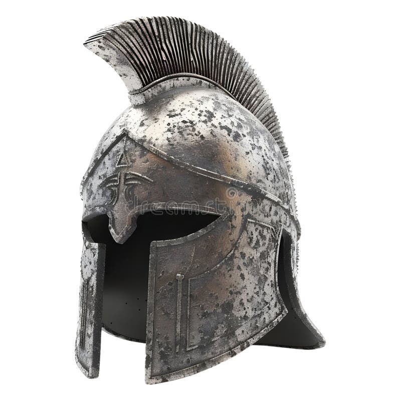 3D Rendering of a Medievel Greek Sparton Armor Helmet on Transparent ...