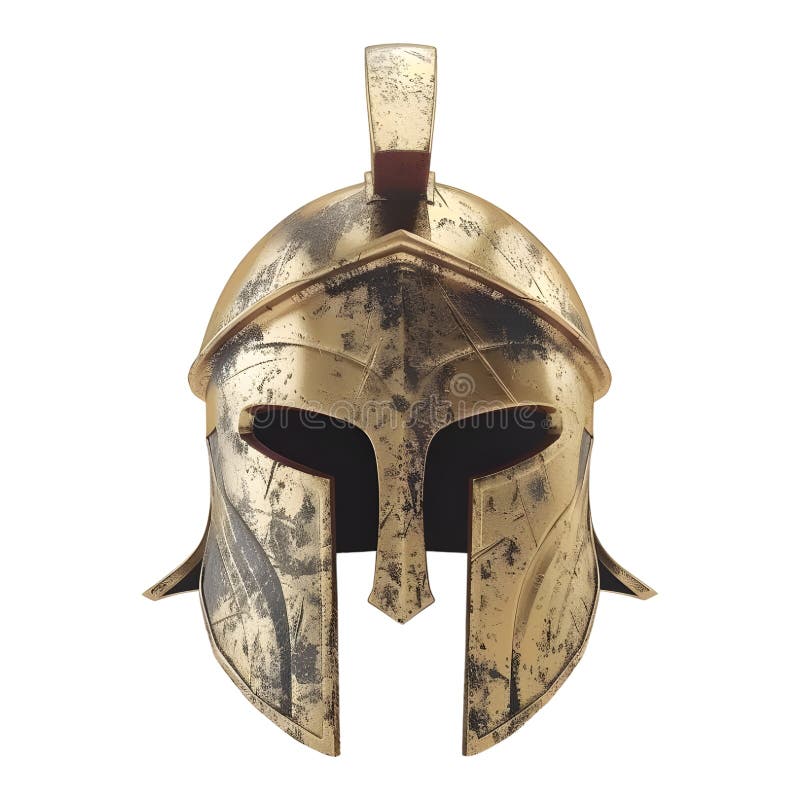 3D Rendering of a Medievel Greek Sparton Armor Helmet on Transparent ...