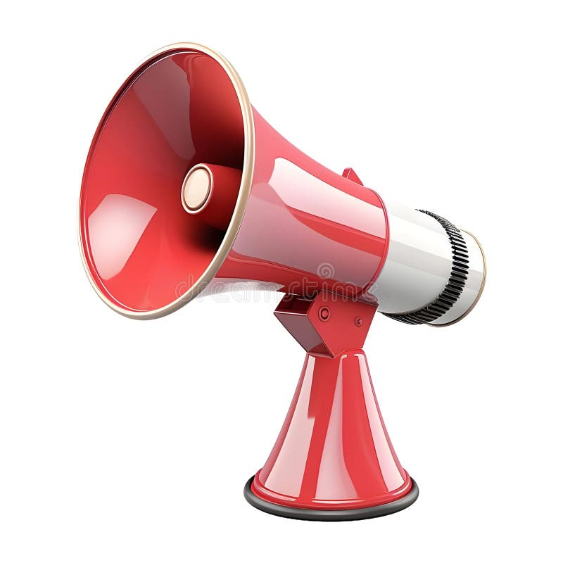 3D Rendering of a Megaphone on Transparent Background - Ai Generated ...