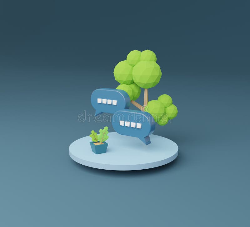 3D Rendering Message Alert Illustration Stock Illustration ...