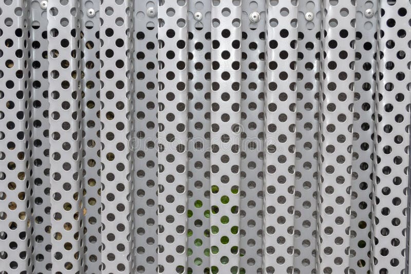 3d Rendering on Metal Circle Holes Wall Background Stock Image - Image ...