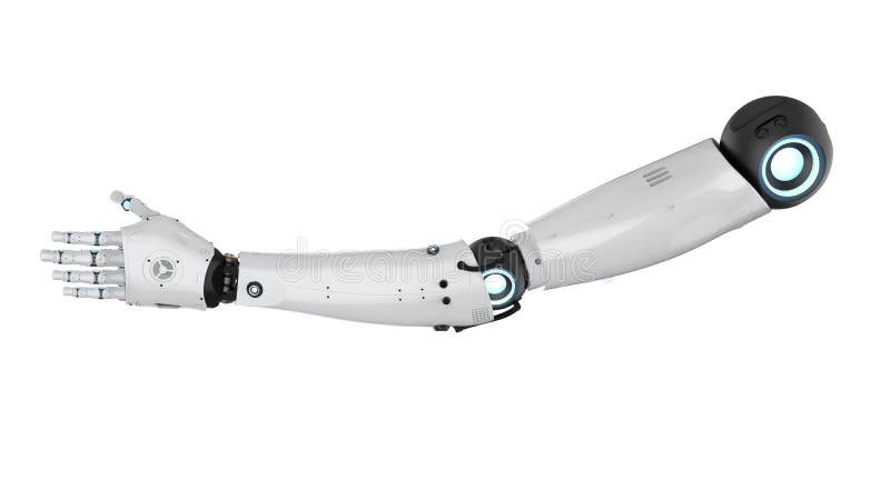 Rendering Metal Cyborg Arm Isolated White Stock Illustrations – 907 ...