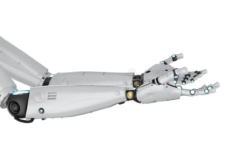 Rendering Metal Cyborg Arm Isolated White Stock Illustrations – 907 ...