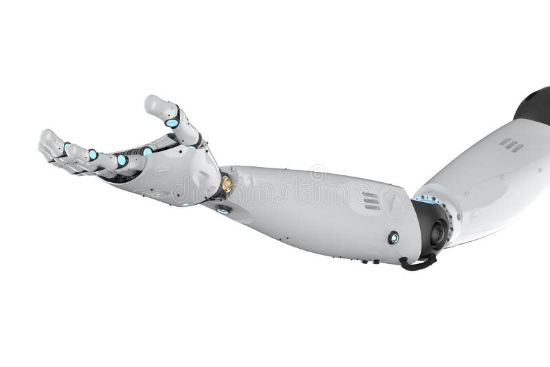 Rendering Metal Cyborg Arm Isolated White Stock Illustrations – 907 ...
