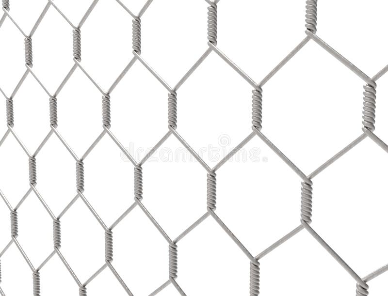 3d Rendering of a Metal Fence Isolated on White Background Stock ...