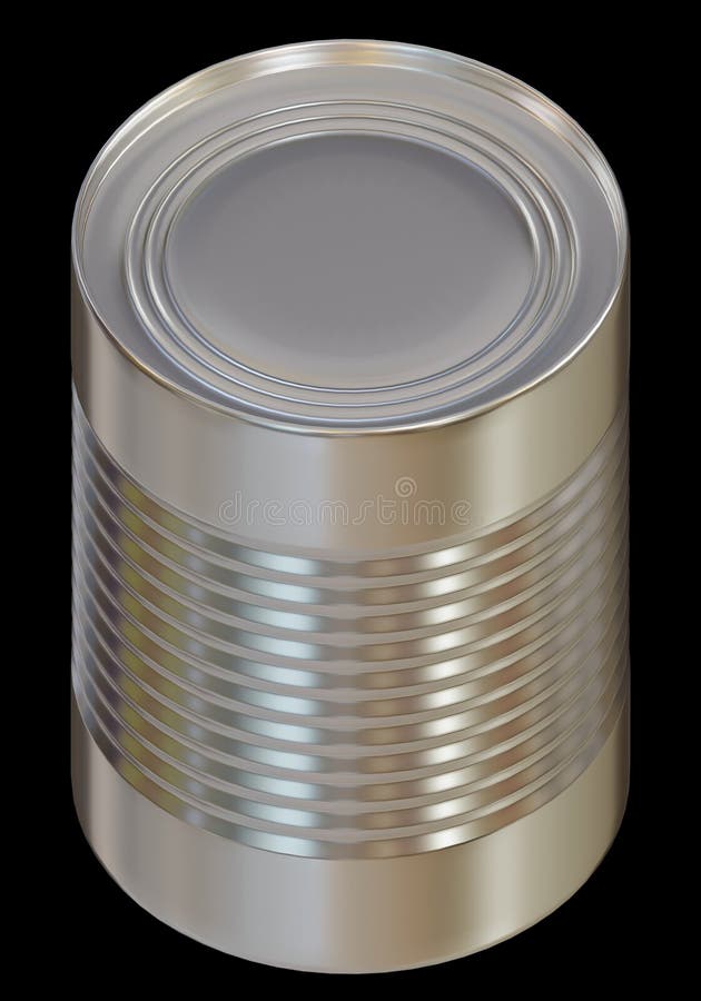 3d Rendering of Metal Fruit Can Isolated. Stock Image - Illustration of ...