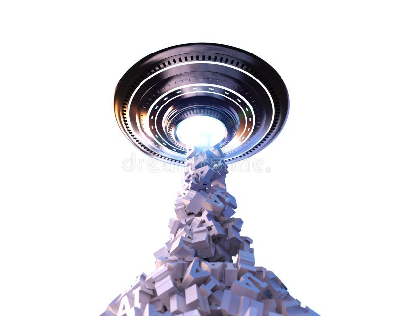 Ufo or Alien Spaceship with Ai Control Stock Illustration ...