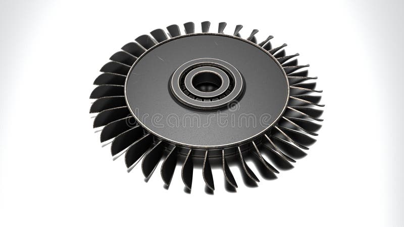 3D Rendering - Metallic Gear Propeller Stock Illustration ...