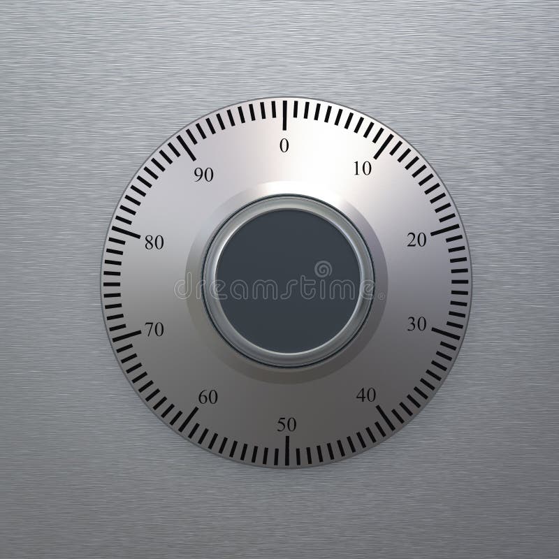 Metal Vault with Dial Number Stock Illustration - Illustration of metal ...