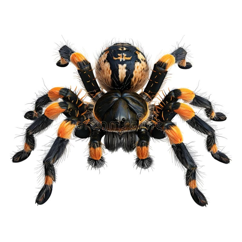 3D Rendering of a Mexican Redknee Tarantula Spider on Transparent ...