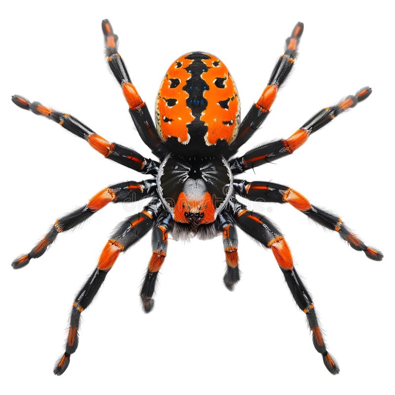 3D Rendering of a Mexican Redknee Tarantula Spider on Transparent ...