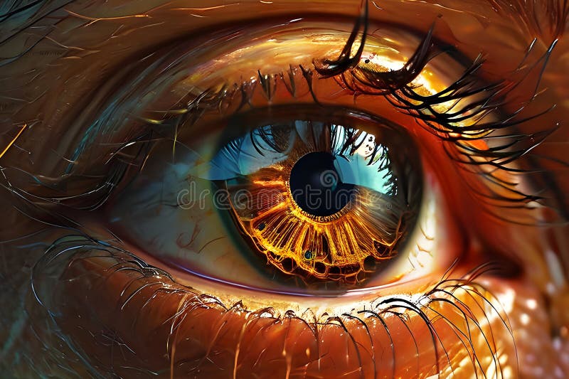 3D Rendering of Microscopic Cells of the Human Eye. Ophthalmologist ...