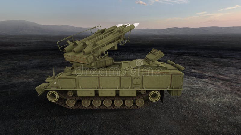3D Rendering of Military Tank Stock Illustration - Illustration of ...