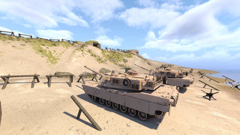 3D Rendering of the Military Tank Stock Illustration - Illustration of ...