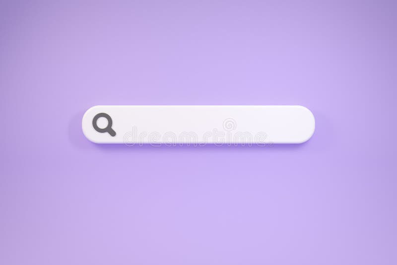 3d Rendering Minimal Modern Searching Bar Network on Purple Pastel ...