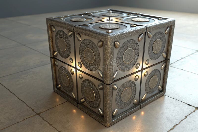 3D Rendering of Abstract Cube Stock Illustration - Illustration of ...