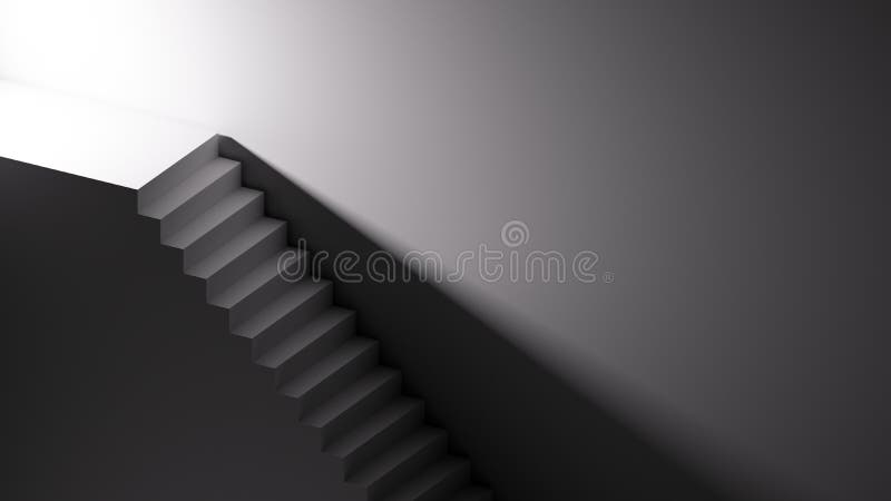 3d Rendering, Minimalist Architectural Background with Steps and Stairs ...