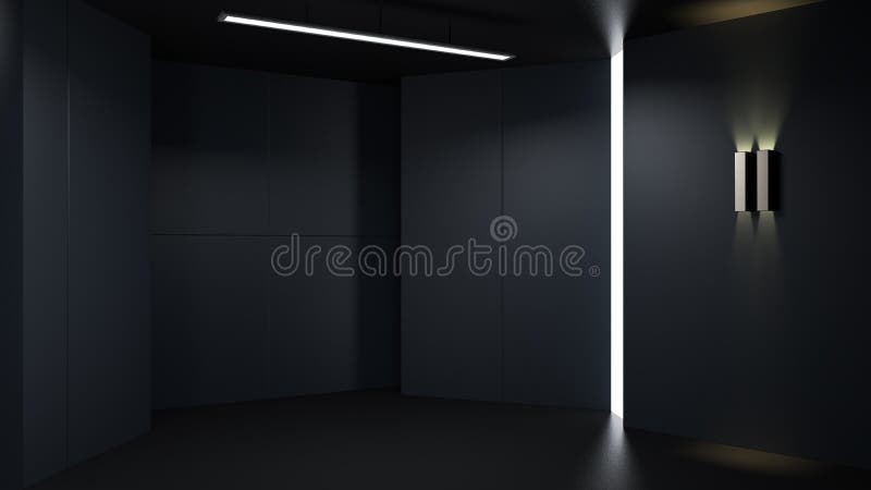 3D Rendering Minimalist and Modern Design Studio Room Space Background ...