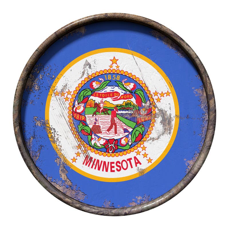 Old Minnesota flag stock illustration. Illustration of state - 110438337