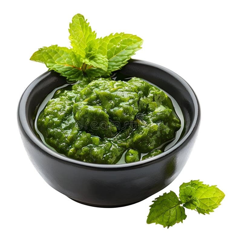 3D Rendering of a Mint Sauce on Transparent Background - Ai Generated ...