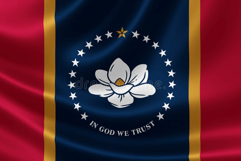 3D Rendering of Mississippi State Flag Stock Illustration ...