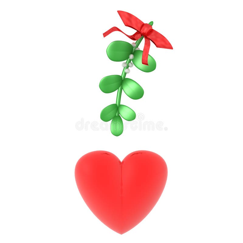 Mistletoe Heart Stock Illustrations – 1,055 Mistletoe Heart Stock ...