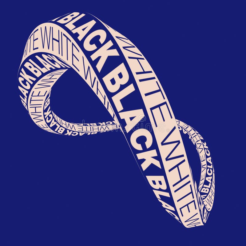 3d Rendering Mobius Strip. Impossible Circular Shape with Inverted Side ...